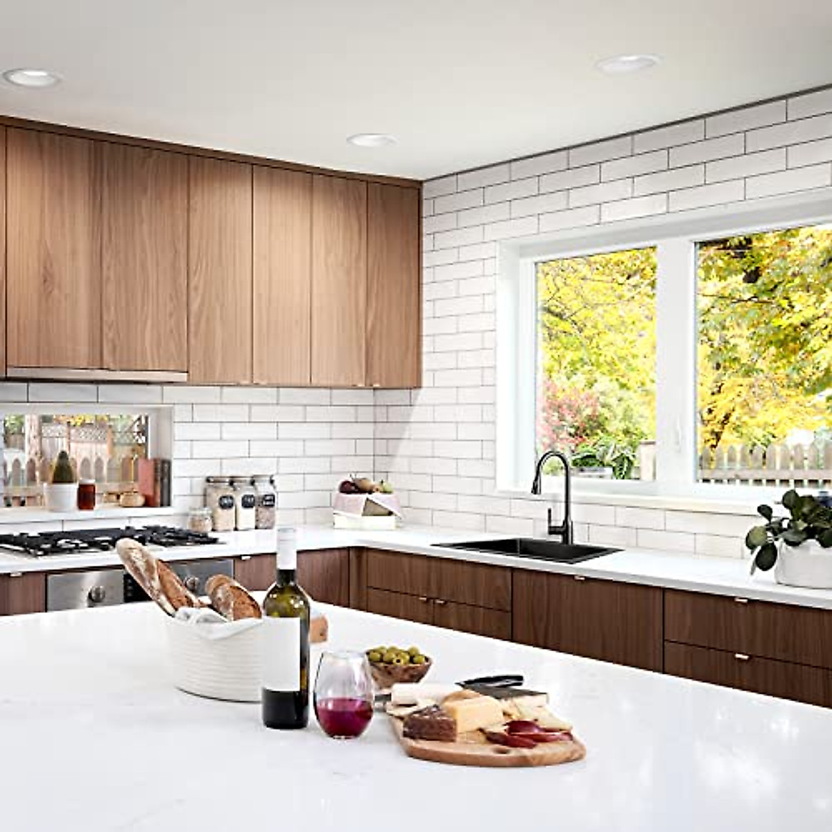 BURCHAIN 17 x 15 Inch Drop in Kitchen Sink Top mount Bar Sink 16 Gauge Stainless Steel Single Bowl Workstation with Sink Protector (Black)