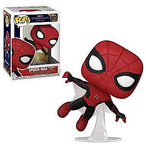 Spider-Man POP Marvel No Way Home in Upgraded Suit Funko Pop! Vinyl Figure (Bundled with Compatible Pop Box Protector Case), Multicolor, 3.75 inches