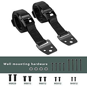 WALI Anti-Tip Straps, Heavy Duty Safety Protection Fit Most Flat Screen TVs and Furniture (TAS001), 2 Pack, Black
