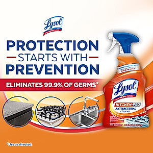 Lysol Kitchen Pro Antibacterial Cleaner Trigger, Orange , 22 oz