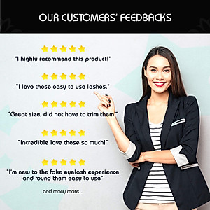 False Eyelashes Natural Face Eye Lashes - Self Adhesive Eyelash Strip - Pre Glued Falsies Eyelashes