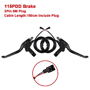 Ebike WUXING 115PDD E Brake Lever Electric Bicycle E-Scooter Bicycle Cut Off Power Brake 2 Pin SM Connector for MTB Road Bike Conversion Kit