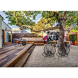 Kingmys Acapulco Woven Lounge Chair for Indoor and Outdoor Use (2PC Black)