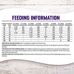 Wellness Complete Health Large Breed Dry Dog Puppy Food with Grains, Natural Ingredients, Made in USA with Real Meat (Puppy, Chicken, Salmon & Rice, 30-Pound Bag)