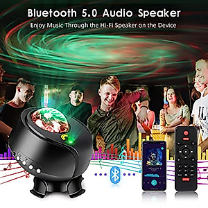 Star Projector Galaxy Light - Starry Night Light Projector with Remote Control, Timer & Bluetooth Speaker, Aurora Borealis Light Projector Galaxy Projector Night Sky Projector for Bedroom
