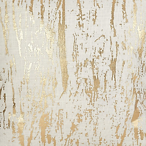 Fennco Styles Distressed Metallic Foil Design Cotton Throw Pillow Cover 20 x 20 Inch - Gold Throw Pillow Case for Couch, Living Room and Bedroom Décor