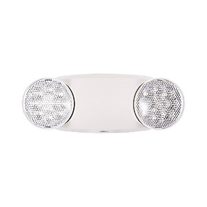 GRUENLICH LED Emergency Light, Exit Lighting Fixtures with 2 LED Bug Eye Heads and Back Up Batteries, UL 924 Qualified, 120-277 Voltage, 1-Pack