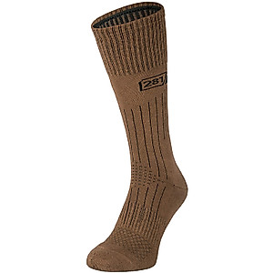 281Z Military Lightweight Uniform Boot Socks - Tactical Trekking Hiking - Outdoor Athletic Sport (Coyote Brown X-Small 1 Pair)