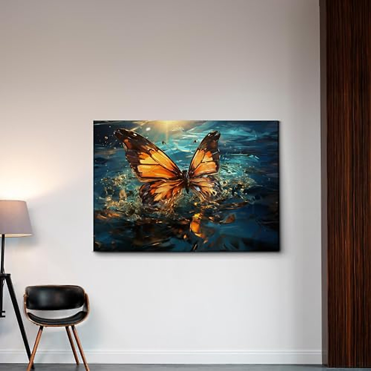 Abstract Painting Buy Canvas Wall Art, Butterfly Painting Art, Butterfly canvas, bedroom Butterfly wall art,Watercolor abstract Butterfly canvas painting