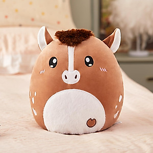 Glow Guards 12-Inch Quarter Horse Plush Pillow Cute Horse Stuffed Animal Soft Horse Plush Toy Stuffed Animals Horse Birthday Gift for Boys Girls Kids,Quarter Horse