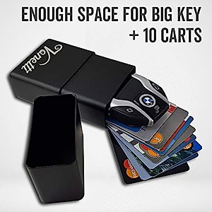 VONETTI Alpha Shield Grande - Premium RFID Signal Blocker Box - Smart Car Key Faraday Signal Protector, Keyless Go RFID Blocking Case, Crypto Wallet Safe Box, Signal Blocker Faraday Tin (Black)