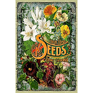 Nursery Seeds Vintage Seed Packet Metal Sign Bar Sign Country Farm Kitchen Wall Home Garden Decor Art Signs Garden Decoration 8X12Inch