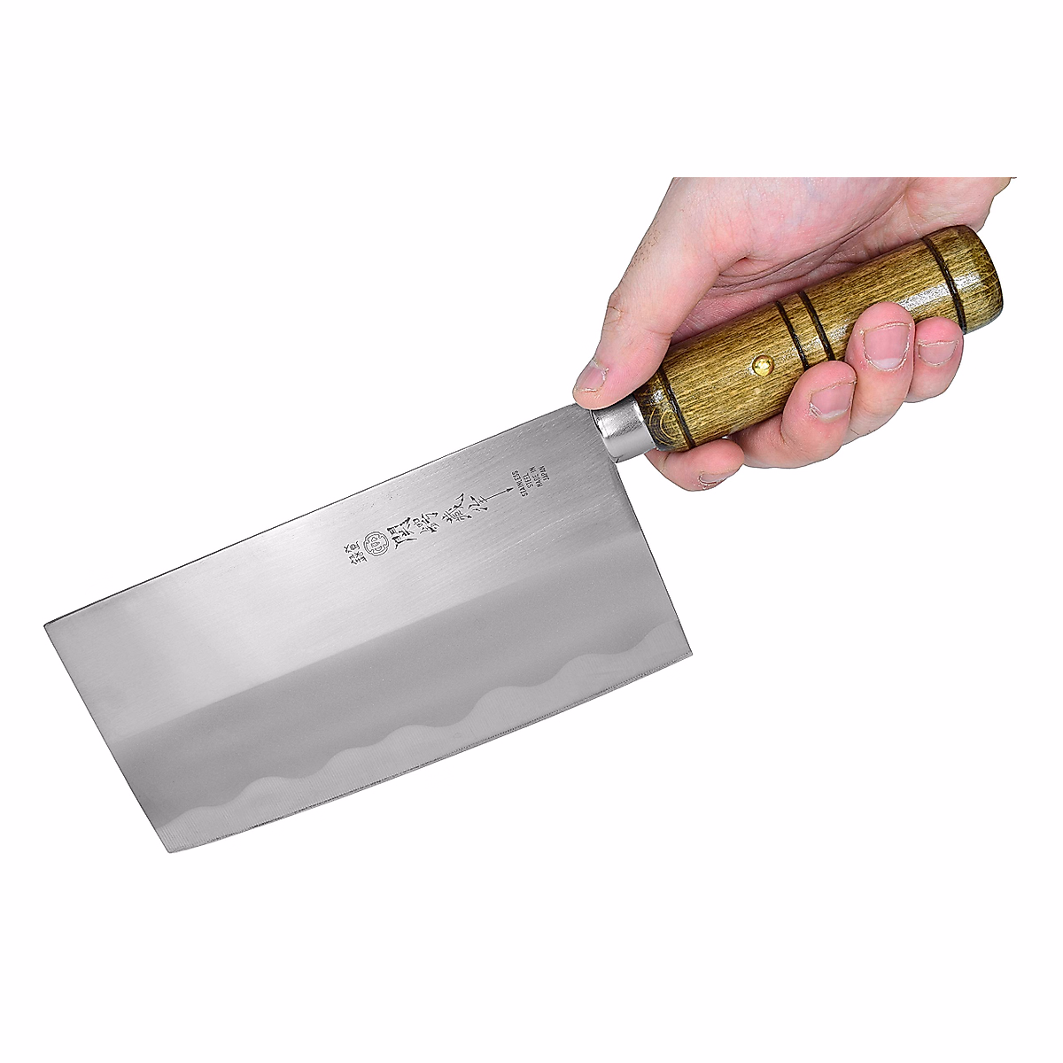 Seki Japan TSUBAZO Japanese Meat Vegetable Cleaver, Stainless Steel Butcher Knife, Shiraki Handle, 170 mm (6.7 in)