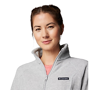 Columbia Womens Benton Springs Full Zip Fleece Jacket, Cirrus Grey Heather, Medium