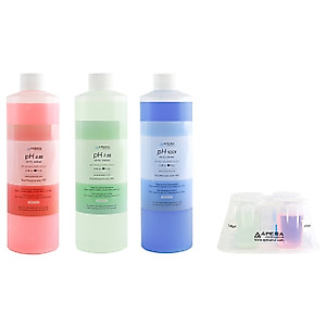 APERA INSTRUMENTS AI1116 pH Calibration Solution Kit (7.00, 4.00, 10.01), 16 oz. Each, Plus a CalPod Solution Holder for Easy Calibration, NIST traceable
