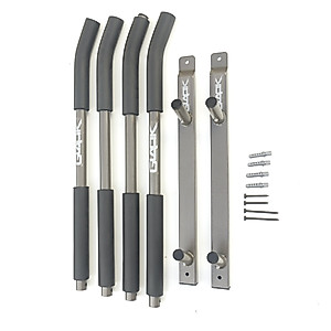 Glacik G-62L Wall Mount Storage Rack for 2 SUP, by Sparehand Paddlesports - Skateboard Wall Mount and Surfboard Rack for Garage Organization - Indoor and Outdoor Wall Hanger Rack