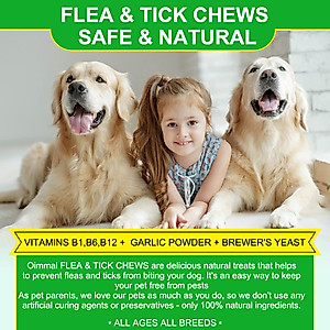 150 PCS Chewable Flea and Tick Prevention for Dogs,All Natural Dog Flea & Tick Control Chews - Oral Flea Pills for Dogs Supplement - All Breeds and Ages