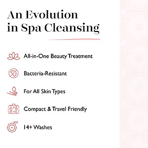 Spongelle Coconut Verbena Wild Flower Buffer Body Scrubber | Bath & Shower Loofah for Women | Exfoliator with Body Wash Infused Sponge | 14+ uses