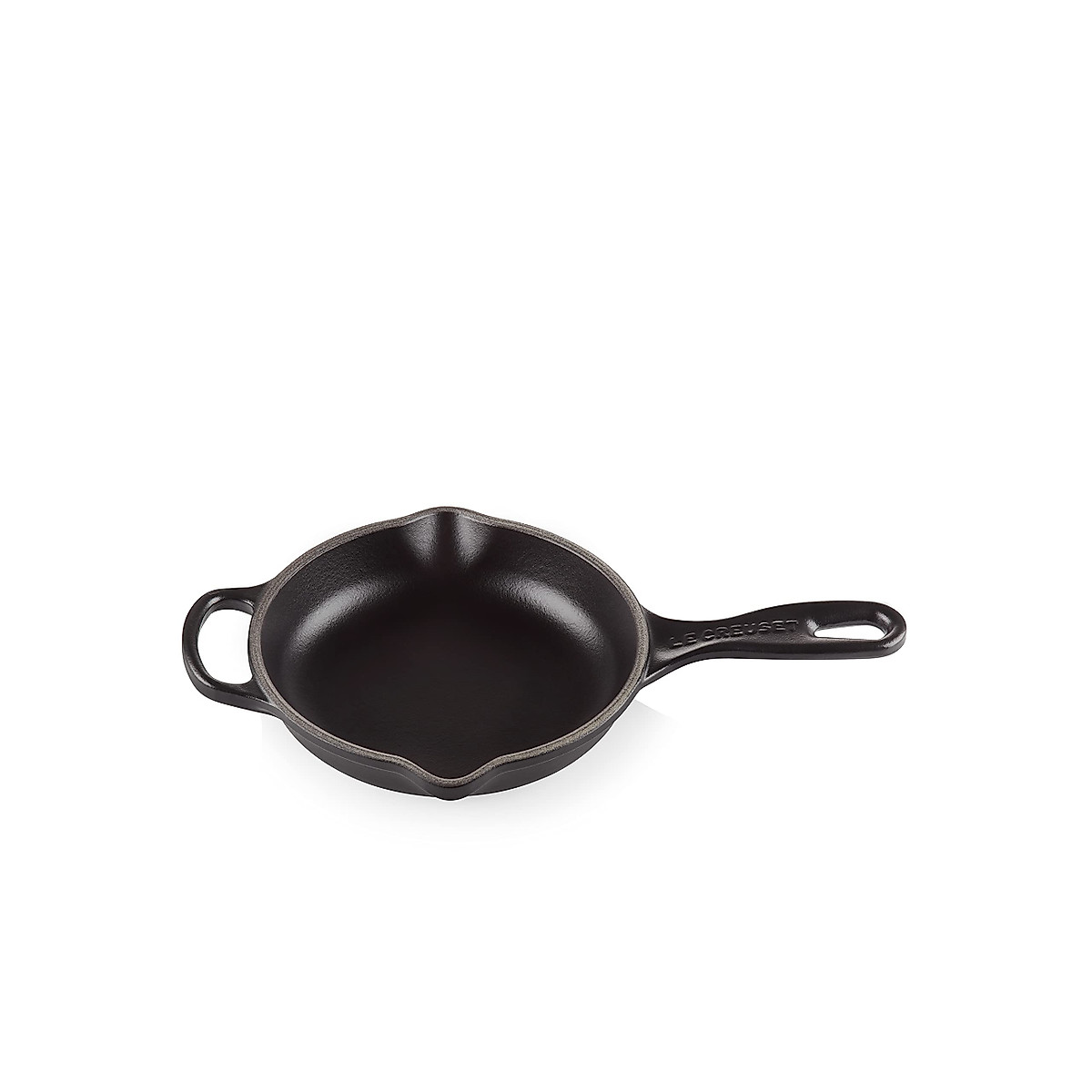 Le Creuset Enameled Cast Iron Signature Iron Handle Skillet, 6.33" (1/2 qt.), Licorice
