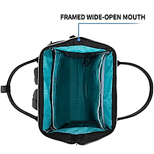 KROSER Laptop Backpack 17" Stylish Backpack Water Repellent College Casual Daypack with USB Port Travel Business Work Bag for Men/Women-Black