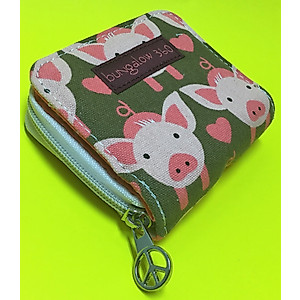 Bungalow 360 Billfold Zippered Wallet (Pig)