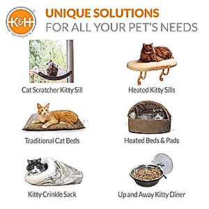 K&H PET PRODUCTS Hangin' Cat Condo Door Mounted Cat Furniture Cat Tree Tan Large 23 X 16 X 65 Inches