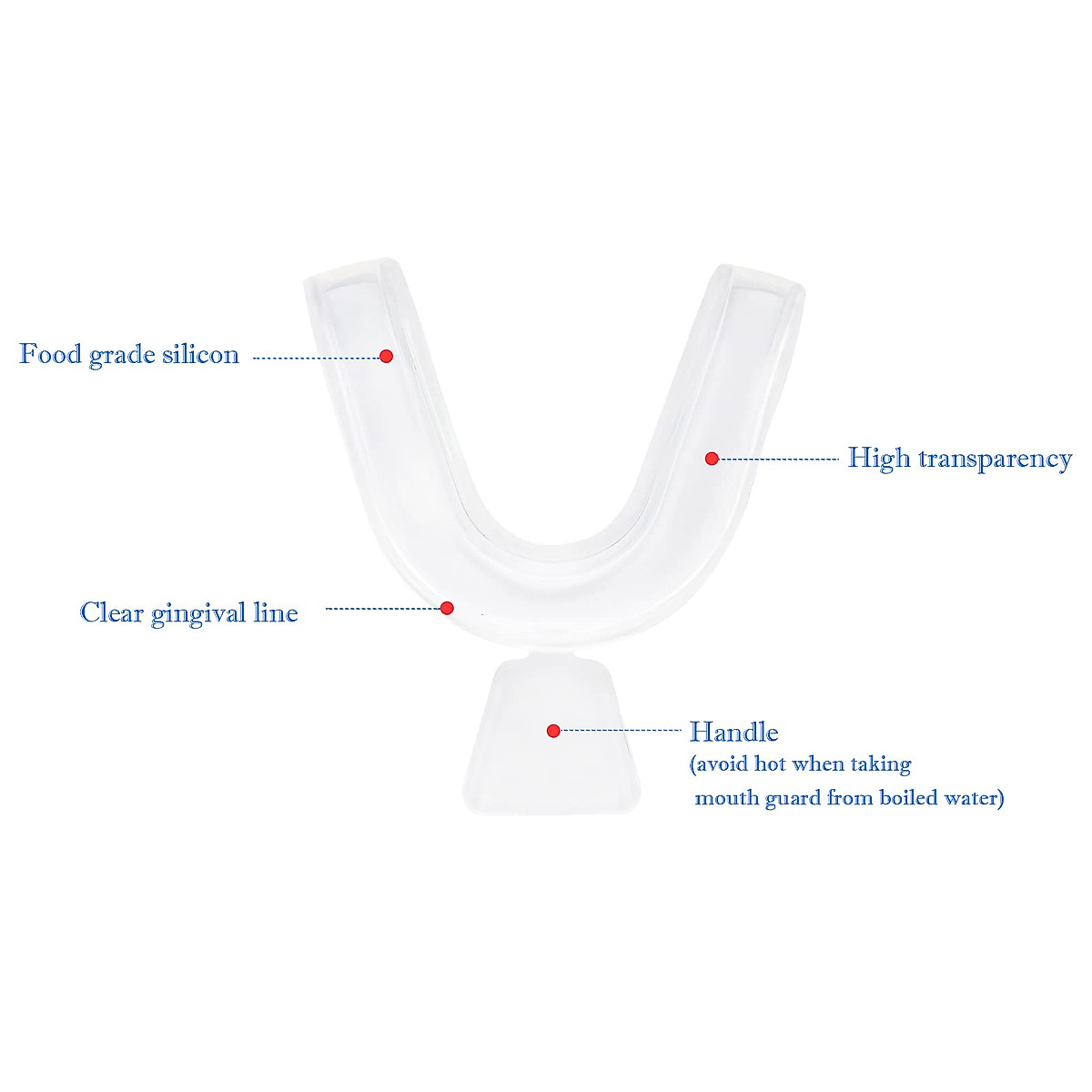 4pcs/Set Thermoform Moldable Dental Mouth Guard Teeth Protector, Whitening Kits Teeth Trays Dental Braces, Whitener Mouth Guard Oral Care Hygiene Bleaching Tooth Tool