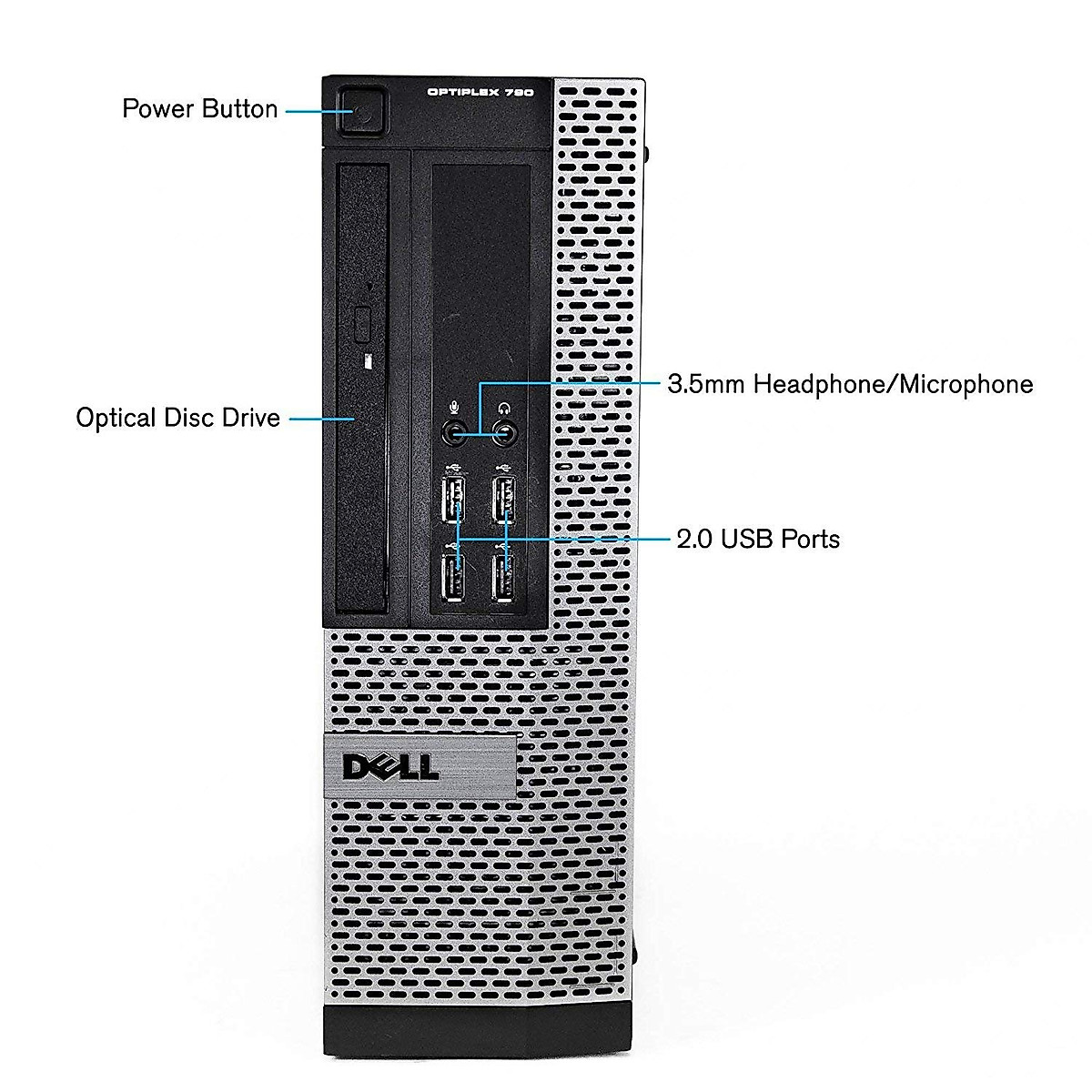 Dell OptiPlex 790 Desktop PC - Intel Core i5-2400 3.1GHz 8GB 1TB DVDRW Windows 10 Pro (Renewed)