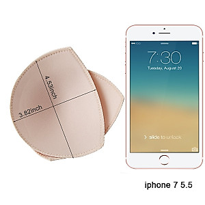 SERMICLE Bra Inserts 4 Pairs, Bra Pads Sewed Stitched Removable for Sports Bra B/C,C/D & D/E Cup Optional (Beige Semicircle, D/E Cup)