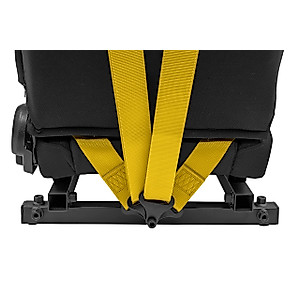 OpenWheeler Racing and Flight Simulation Cockpit Four Point Harness. Virtual Reality add-on. Yellow