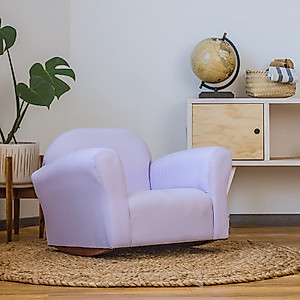 Keet Roundy Kid's Rocking Chair + Cover Combo Set, Pink, Lavender