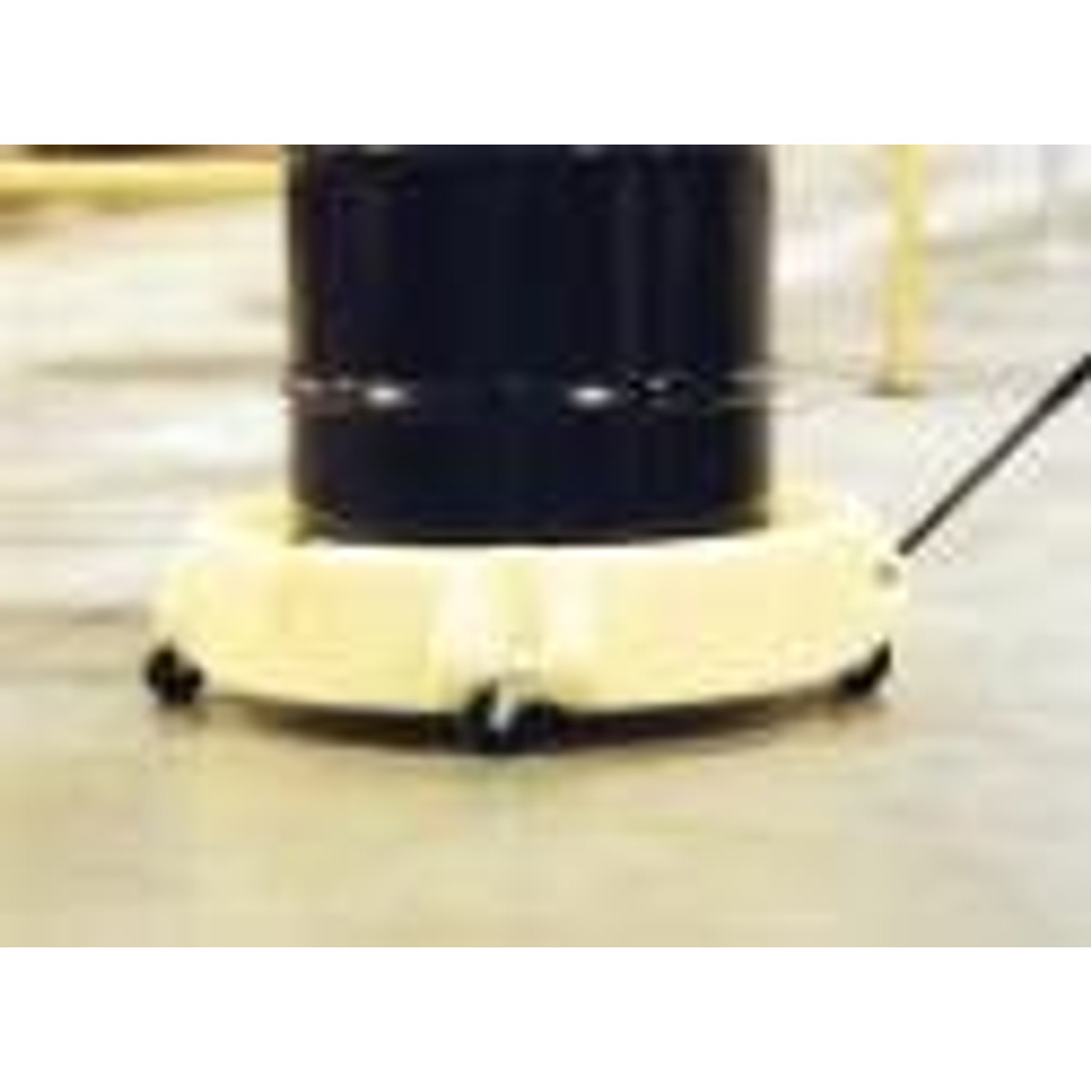 Enpac 5205 Spill Scooter with 500 lb capacity handles all drums up to 55 gallons. Molded in bright yellow color won't fade or chip. 34" diameter x 8" high.