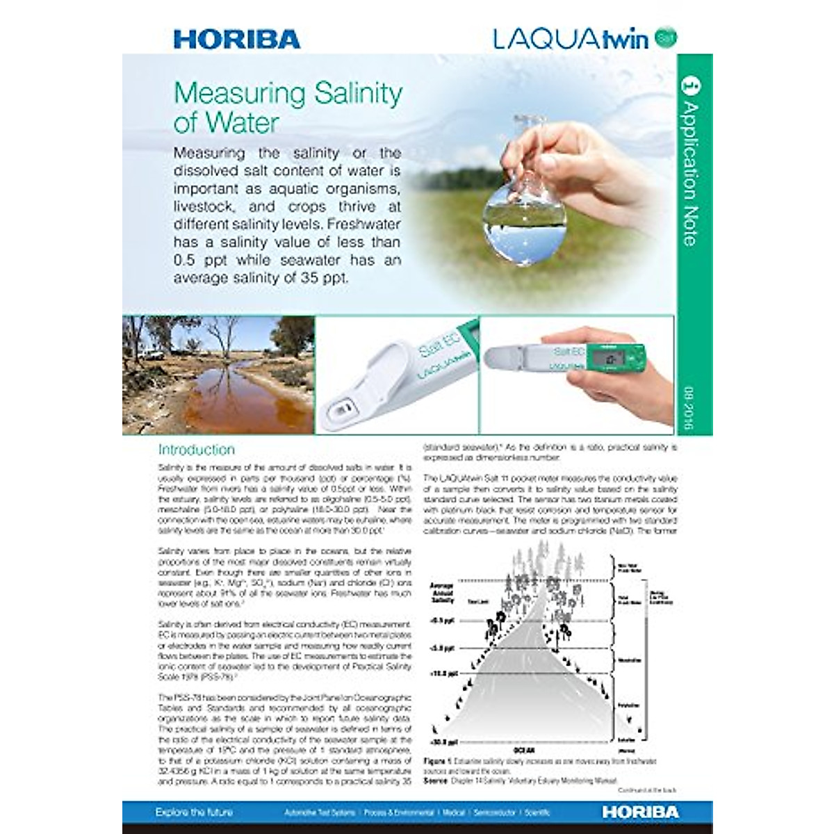 HORIBA LAQUAtwin Salt-22 Compact Salt Meter (Ion Selective Eelectrode Method) for Water, Viscous Liquids, Solids, and Powder Samples