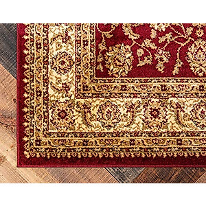 Unique Loom Voyage Collection Traditional Oriental Classic Intricate Design Area Rug (2' 7 x 10' 0 Runner, Red/Gold)