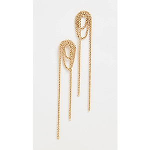 SHASHI Women's Vroom Chain Earrings, Gold, One Size