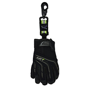 The Original Lightning X Reflective Firefighter Rescue Extrication Work Glove Strap w/Alligator Clip