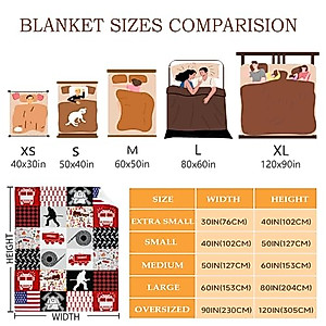 Fire Truck Blanket Ultra Soft Truck Car Blanket for Toddler Boys Men Truck Gifts for Truck Lovers Police Firefighter Blanket for Birthday Anniversary Couch Bed Outdoor 40"x50"for Kids/Child