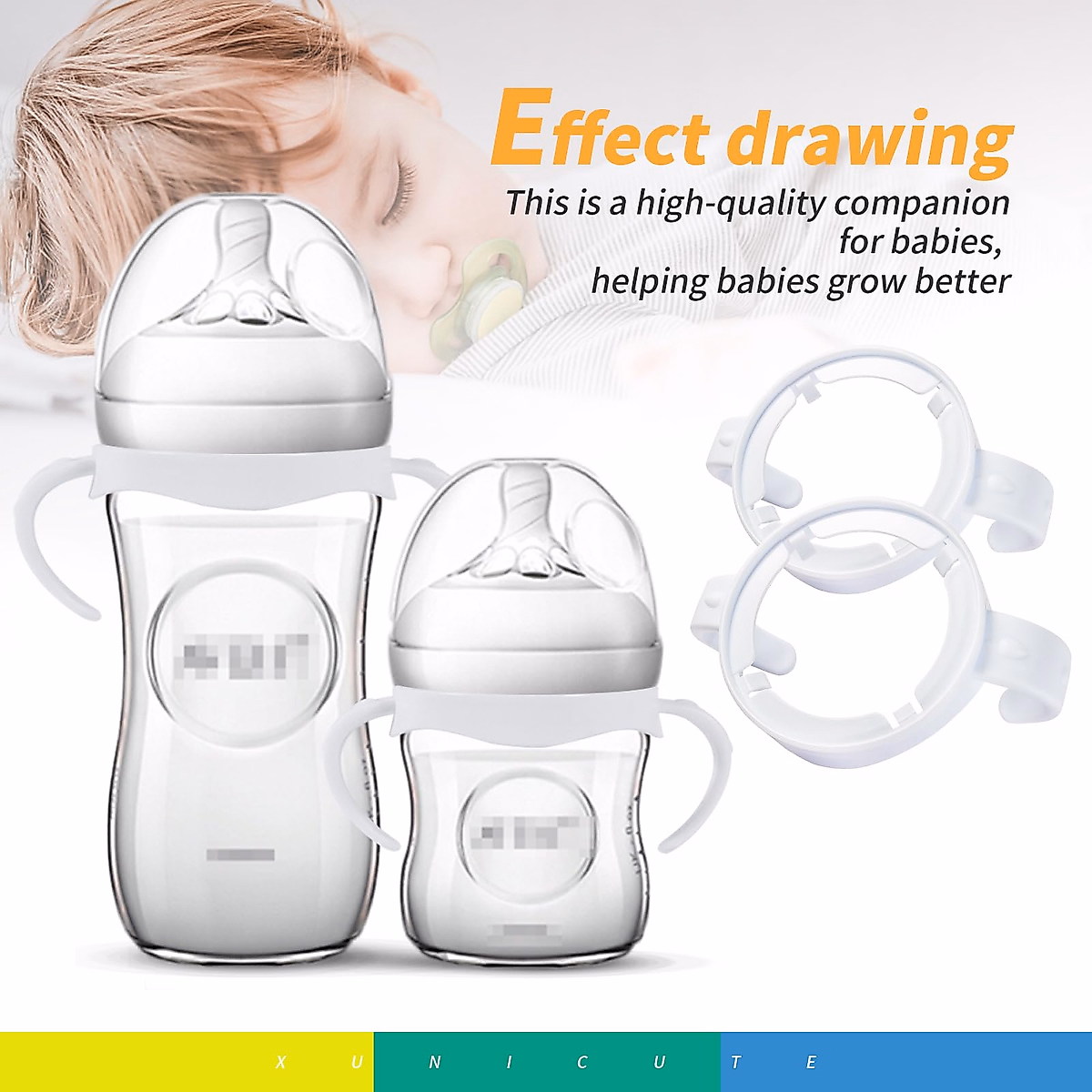 Baby Bottle Handles for Philips Avent Natural Baby Bottles, Compatible Avent Bottle Holder, 2 Count