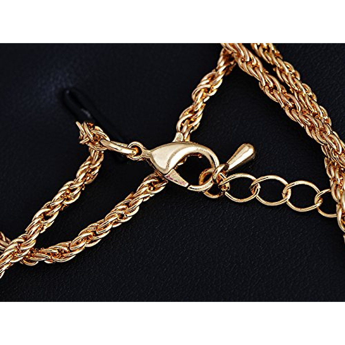 Alilang Golden Tone Blue Green Colored Rhinestone Peacock Bird Pendant Chain Necklace