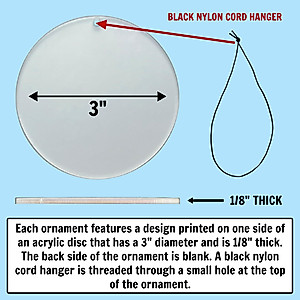 West Virginia Christmas Ornament - Winter Theme Featuring Snow, State Terrain Map and Santa Cap - 2024 Acrylic Tree Decoration - Holiday Gift and Home Decor