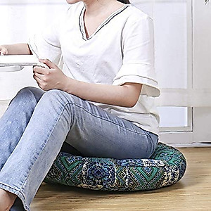 bilkoivn Meditation Pillow Exotic Custom Yoga Cushion India Seating Cushion for Bedroom Living Room Outdoor, Garden Party Decoration，Round