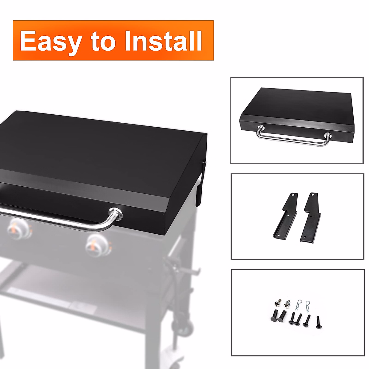 Utheer Hinged Lid for Blackstone Griddle 28", Hard Cover Hood for Blackstone Table Top Griddle, 28 Inch Griddle Lid for Blackstone 1517,1853,1605,1803