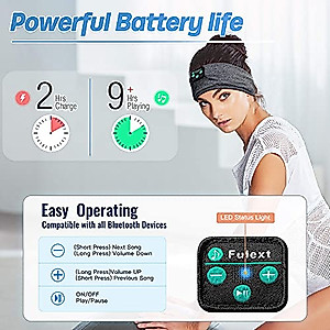 Lavince Sleep Headphones Bluetooth Sports Headband, Wireless Sports Headband Headphones with Ultra-Thin HD Stereo Speakers Perfect for Workout,Jogging,Yoga,Insomnia,Side Sleepers,Air Travel,Meditation