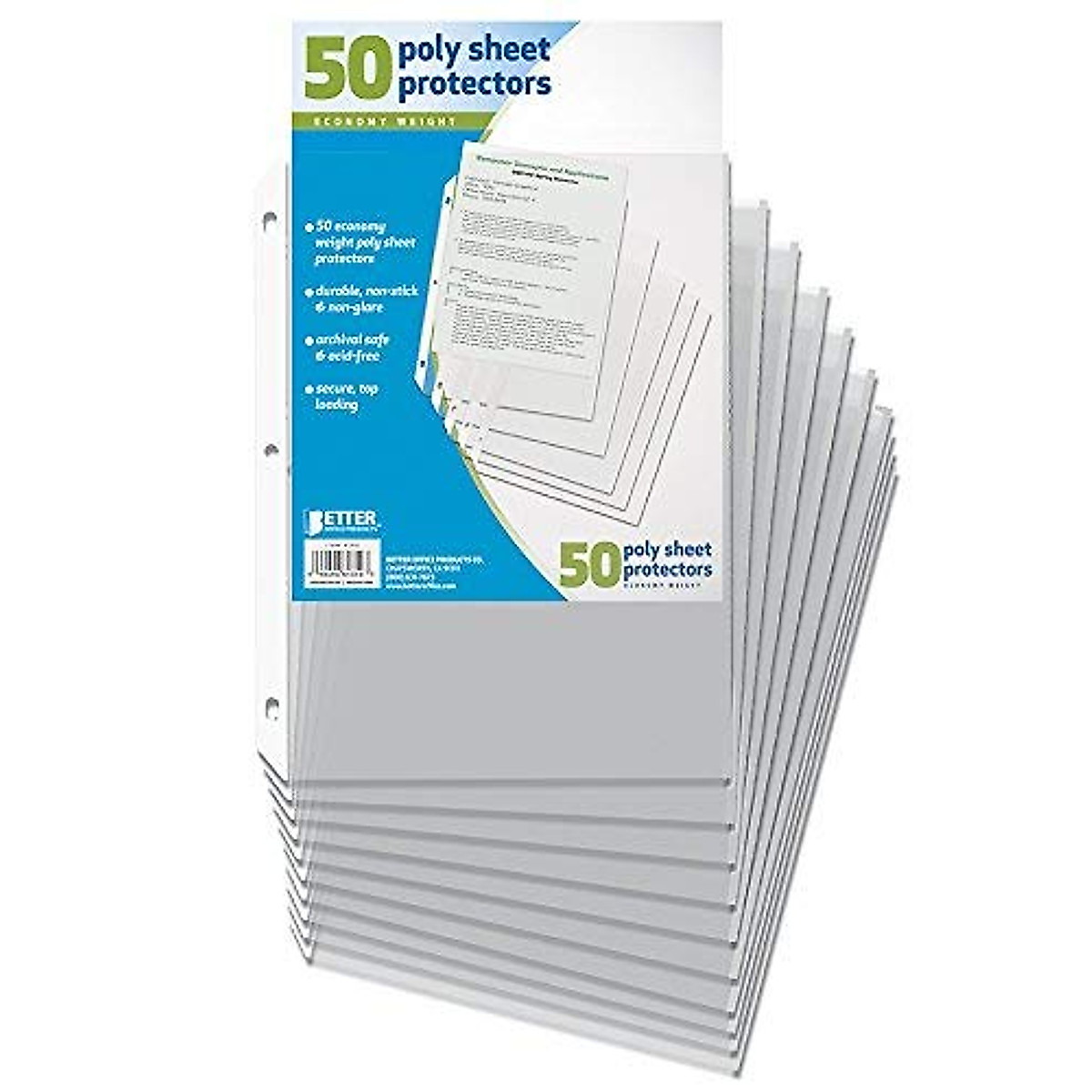 Better Office Sheet Protectors, 50 Pack