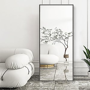 H&A 65"x22" Full Length Mirror Full Body Mirror Bedroom Floor Standing or Hanging