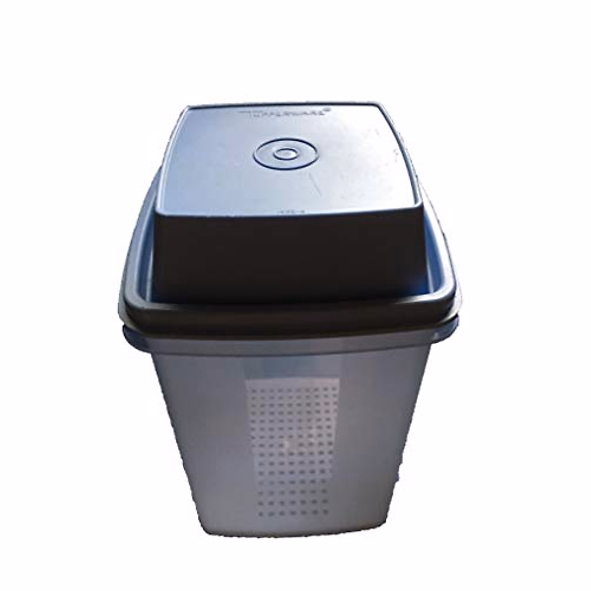 Tupperware Vintage Large Square Pick-a-Deli Keeper Pastel Blue and Sheer