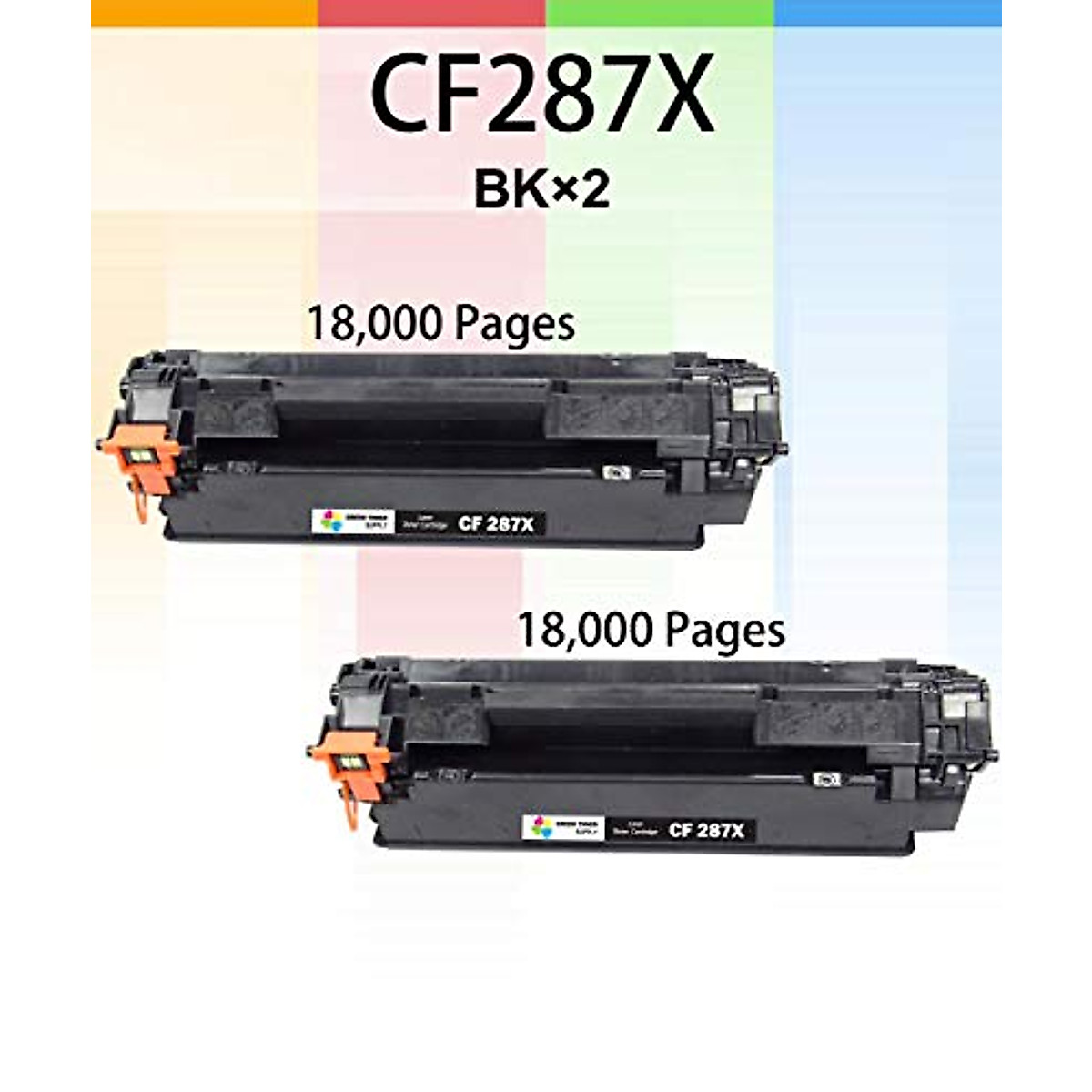 (Pack of 2) GTS Compatible Replacement for HP CF287X 287X 87X Toner Cartridge (11,000 Pages, 2 Pack) for HP Enterprise M506 M506n M506x M506dn MFP M527 Series m527c Pro M501n M501dn Printer