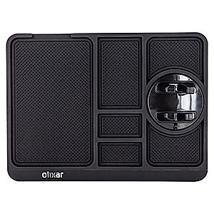 Olixar Car Dashboard Tray - Sticky Dash Mat Car Phone Holder with Mount - Large Non Slip Gel Pad - Washable - Car Dashboard Accessories - Holder for Keys, Cell Phone, Coins and Glasses