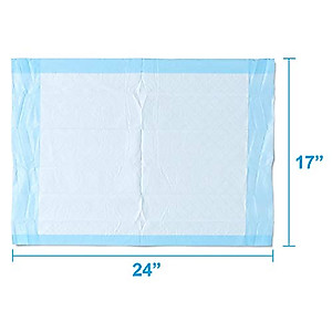 Medline Ultra Lightweight Tissue and Plastic 17” x 24” Disposable Underpad, Great for Changing Table and Surfaces, 100 Count