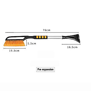 saobaokai Snow Scraper Snow Broom 2 in 1 Car Snow Brush Shovel Removal Brush Winter New Telescopic Snow Shovel Clean Tools
